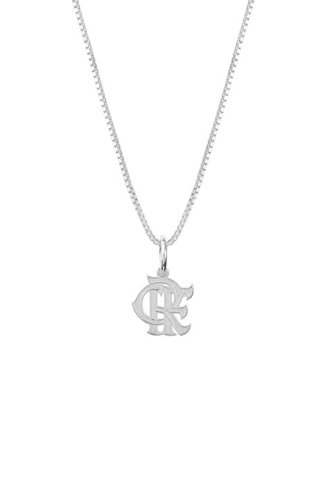 Pingente Flamengo Crf Mini Em Prata 925 Corrente Olam