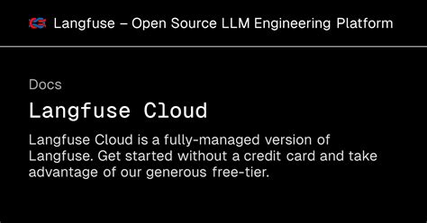 Langfuse Cloud Langfuse