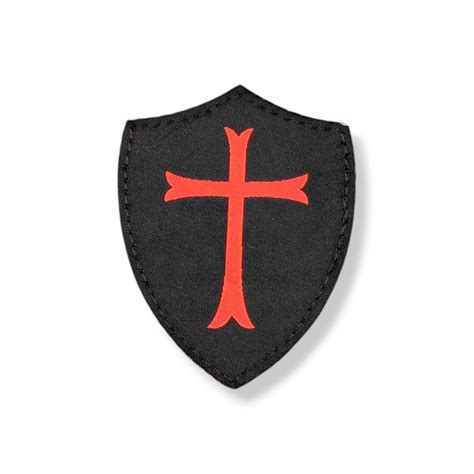 Woven Crusader Cross Patch Out Woven Crusader Cross Patch Out
