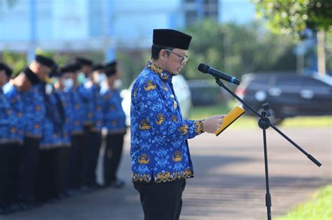 Upacara HUT Ke KORPRI Pemkab Bangka Tengah Sebutkan Poin Amanat Presiden