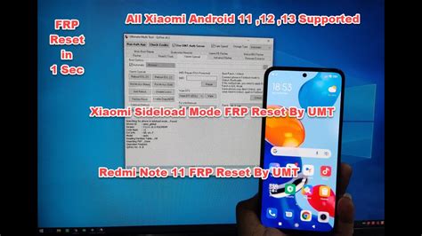 Redmi Note 11 FRP Reset By UMT Xiaomi Sideload Mode FRP Reset By UMT