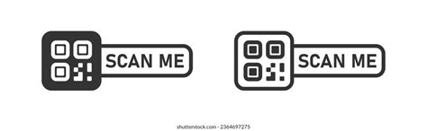 scan me frame qr code icon stock vector royalty free 2364697275