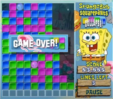 Spongebob Squarepants Collapse Java Game Over Dex Wiki Fandom