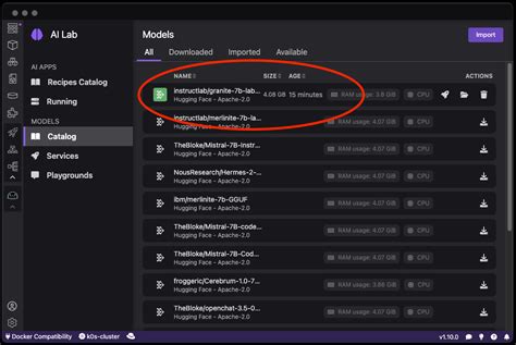 Downloading A Model Podman Desktop