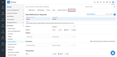 Zoho Service Desk Integration Zenduty Docs