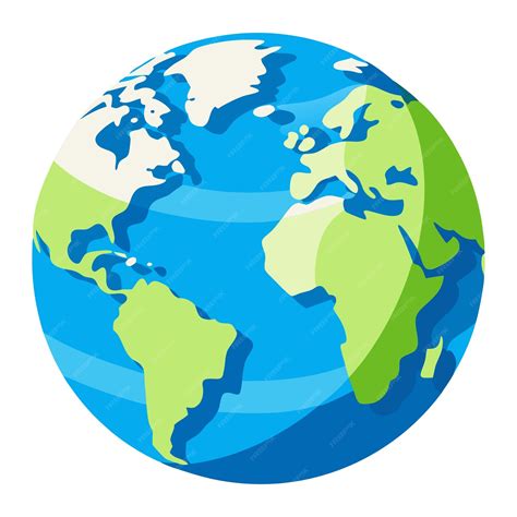 Premium Vector Earth Globe Vector Illustration World Map In A Globe