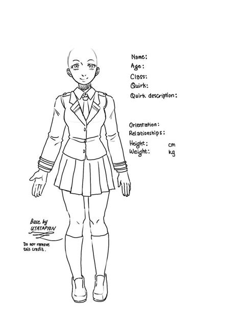 Bnha Oc Mha Base Female Free Female Base Mesh 2020 Made In My Spare Time