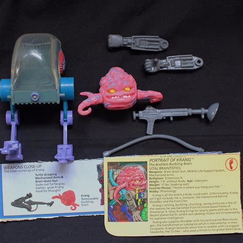 Tmnt Krang Brain Figure 100 Complete Vintage Teenage Mutant Ninja