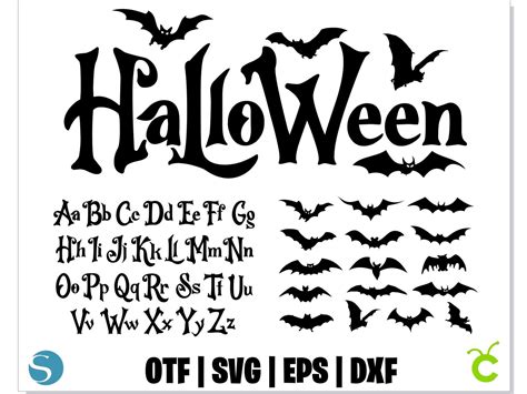 Halloween Svg Bundle Halloween Font Svg Bats Svg Halloween Etsy Halloween Schrift