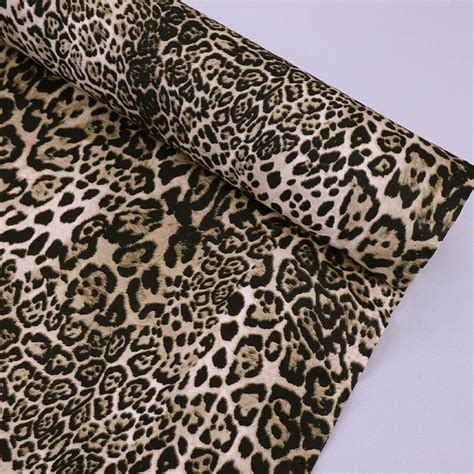Leopard Print Fabric Cotton Poplin Snowy Fabrics Galore