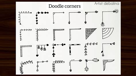 Doodle Corners For Beginners Corners Doodle Easy Page Corner And