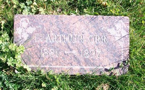 Evan Arthur Orr 1881 1897 Memorial Find A Grave