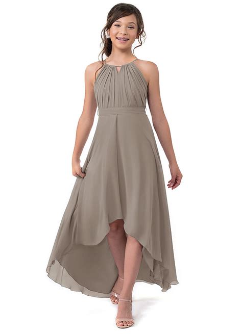 Gris Pardo Azazie Oaklynn JBD Vestidos De Dama De Honor Junior Azazie