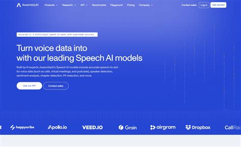 Assemblyai 估值超过20亿美元，专注于ai语音识别领域，2017年成立于美国加利福尼亚州 智趣ai甄选