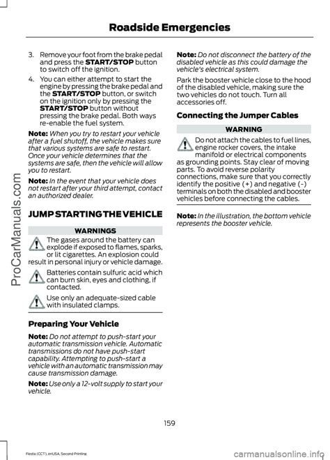 Ford Fiesta 2015 Owners Manual 423 Pages Page 170 Canadian Roadside