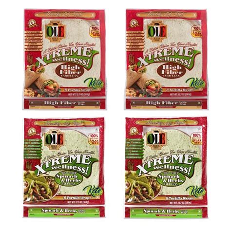 Olé Xtreme Wellness Variety Flavors Flour Tortillas Low Carb Keto Friendly oz