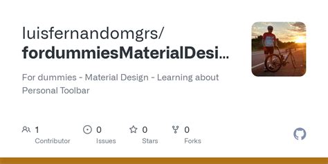 Github Luisfernandomgrsfordummiesmaterialdesigntoolbar For Dummies Material Design