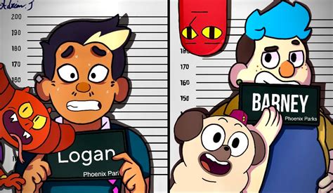 Dead End Paranormal Park Logs Barney Mugshot By Joshuaink59 On