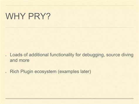 Repl Driven Development With Pry Ppt
