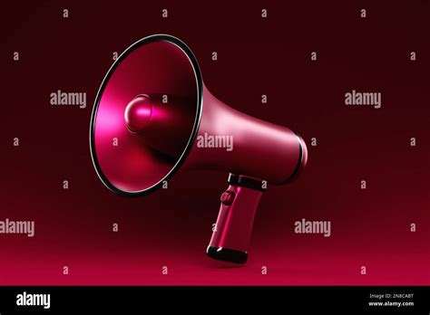 Megaphone Speaker Or Megaphone Loudspeaker Realistic 3d Illustration