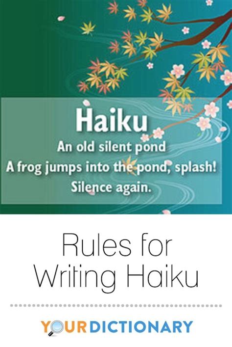 Haiku Rules Structure Of Traditional Haiku