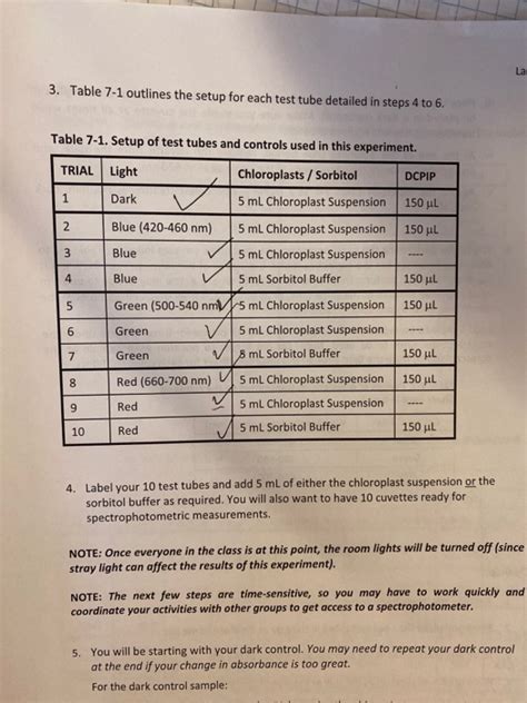Solved Lab 7 7 In This Experiment Dcpip Was Used To