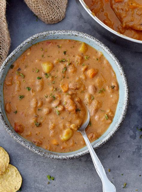 Mexican Pinto Bean Soup Easy Stew Recipe Elavegan