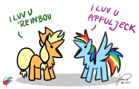 2942643 Safe Artist Julunis14 Applejack Rainbow Dash Earth Pony