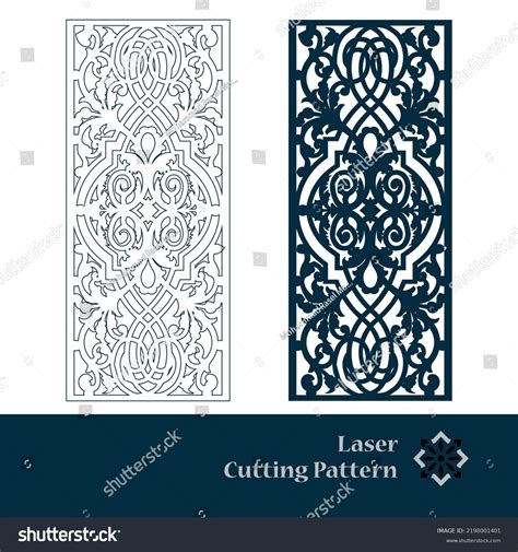 Laser Cnc Cut Pattern Vector Template Stock Vector Royalty Free 2198001401 Shutterstock