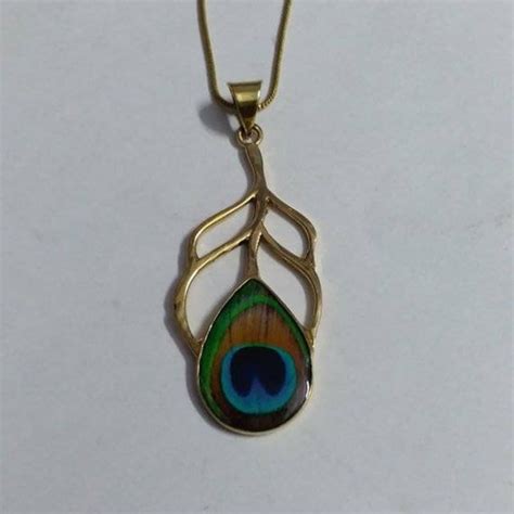 Peacock Feather Necklace Etsy