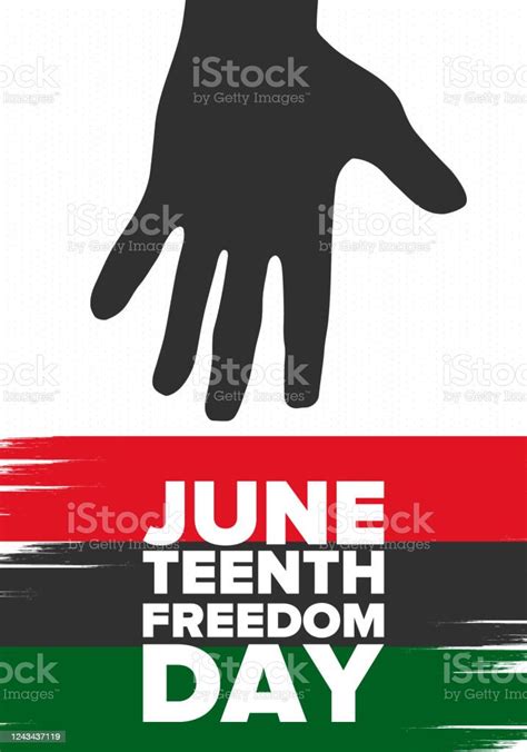 준틴스 독립기념일 자유 또는 해방의 날 6 월 19 일 경축 연례 미국 휴일 아프리카 계 미국인의 역사와 유산 포스터 인사말 카드 배너 및 배경 벡터 Juneteenth에