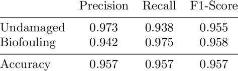 Model Performance Metrics For The Validation Set After 10 000 Training