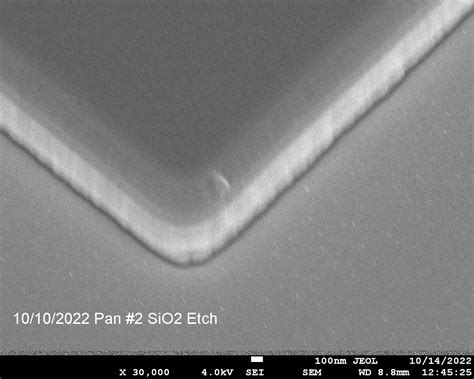 Test Data Of Etching Sio2 With Chf3 Cf4 Ucsb Nanofab Wiki