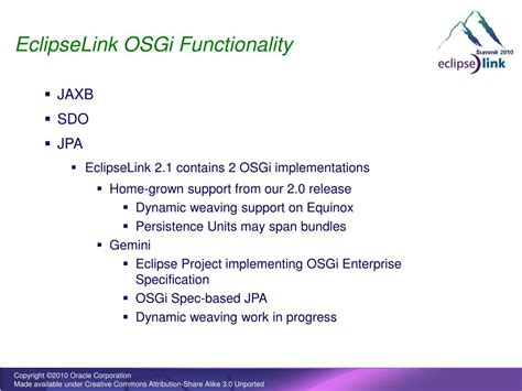 Ppt Eclipselink Osgi Powerpoint Presentation Free Download Id6381812