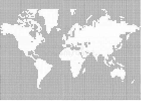 Dot Matrix World Map Stock Illustrations 1 097 Dot Matrix World Map