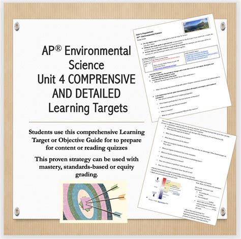 Unit 4 Learning Targets For Ap® Environmental Science Learning