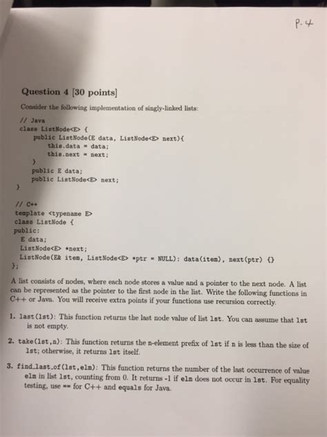 Solved Consider The Following Implementation Of