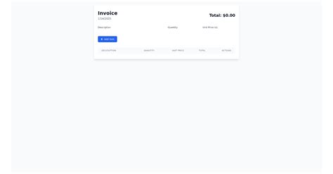 Invoice Sheet Free React Tailwind Component