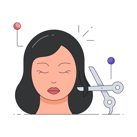 Premium Vector Hair Cut Vector Filled Outline Design Illustration