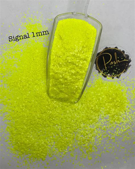 Signal Yellow 1mm Hex Chunk Fluorescent Yellow Pearlescent Glitter
