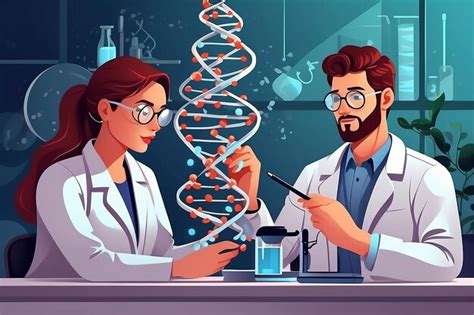 Premium Photo Scientists Working With Dna Analysis Genetic Engineering Employees Checking Dna