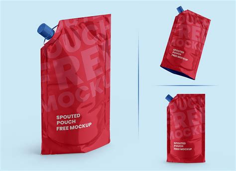 Free Stand Up Spouted Doypack Pouch Mockup PSD Good Mockups