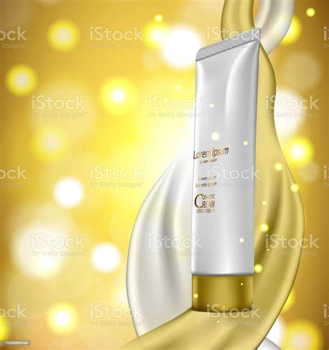 럭셔리 화장품 병 패키지 피부 케어 크림 뷰티 화장품 제품 포스터 Bokeh 및 물 혈 청 배경 0명에 대한 스톡 벡터 아트 및 기타 이미지 Istock