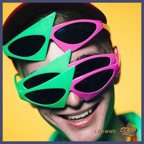 Coonn Novelty Party Sunglasses 80s Asymmetric Glasses Hot Pink And Neon
