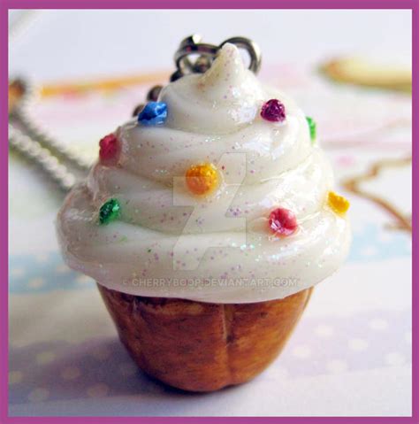 Sprinkled Cupcake Necklace 3 By Cherryboop On Deviantart