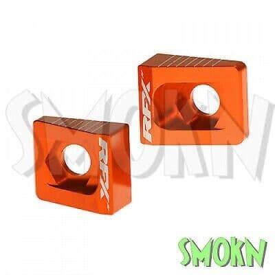 Ktm Sx Axle Blocks Fit Sx 65 02 15 Rfx Rear Axle Spindle Adjusters Orange