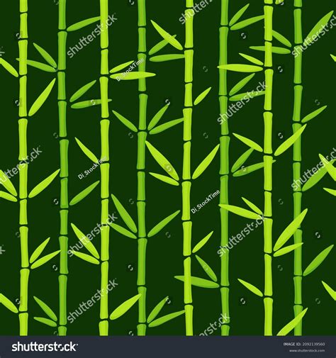 Green Bamboo Grass Pattern Oriental Chinese Stock Vector Royalty Free 2092139560 Shutterstock