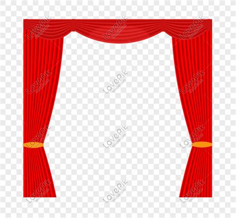 손으로 그린 빨간 커튼 그림 Png 일러스트 무료 다운로드 Lovepik