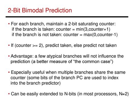 Lecture Branch Prediction Ppt Download