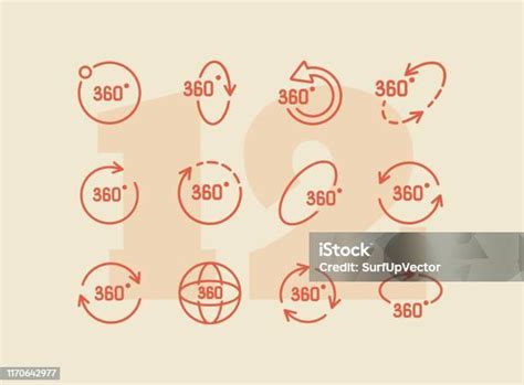 旋轉線圖示集向量圖形及更多三件物體圖片 三件物體 全景 剪裁圖 Istock